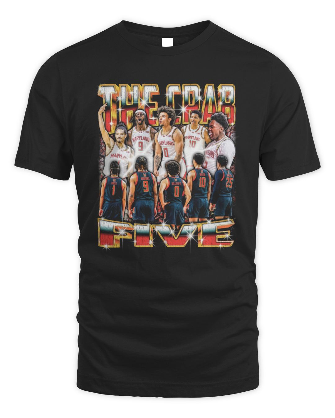 The Crab Five Maryland Terrapins Team T Shirt | Mowezo